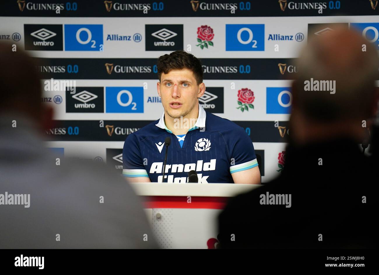 Scotland's Rory Darge during a press conference at the Allianz Stadium ...