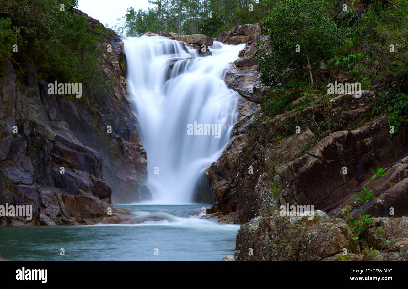 Motion blur of Big Rock Falls in Mountain Pine Ridge Forest Reserve ...
