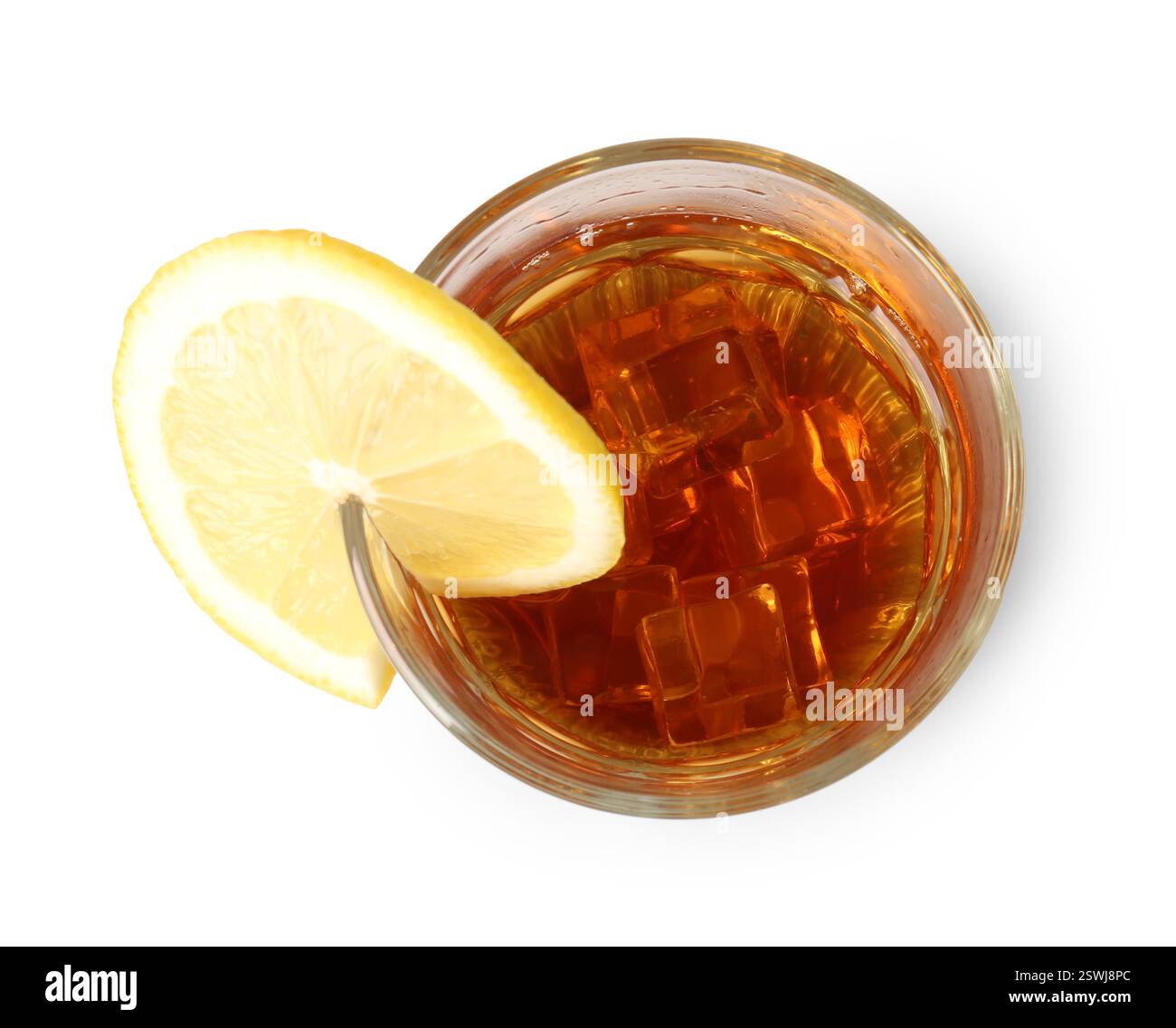 Top view ice lemon on Cut Out Stock Images & Pictures - Alamy