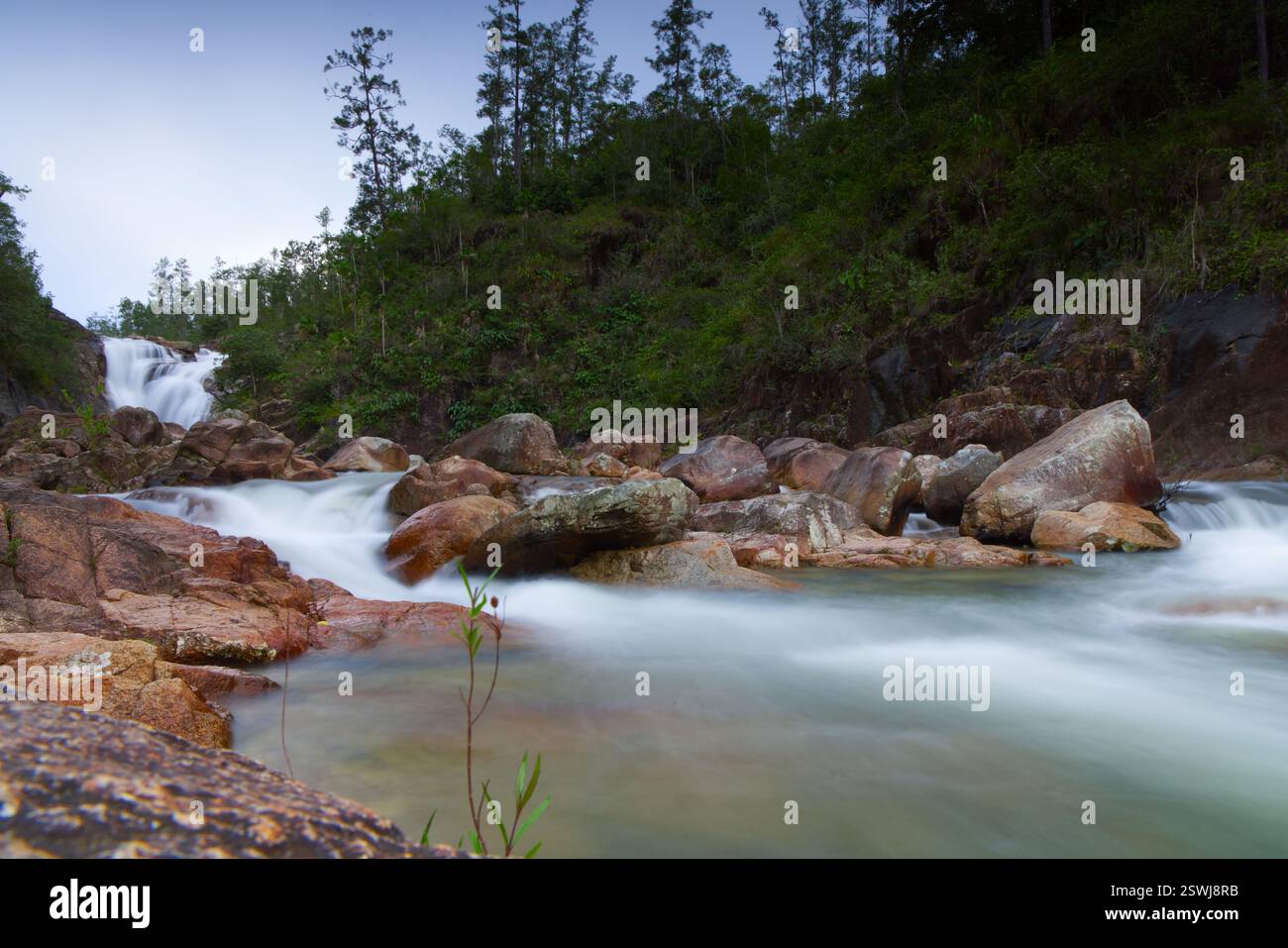 Motion blur of Big Rock Falls in Mountain Pine Ridge Forest Reserve ...
