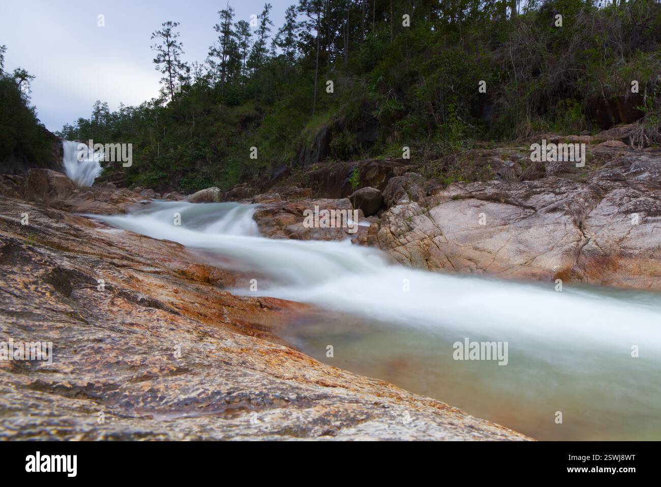 Motion blur of Big Rock Falls in Mountain Pine Ridge Forest Reserve ...