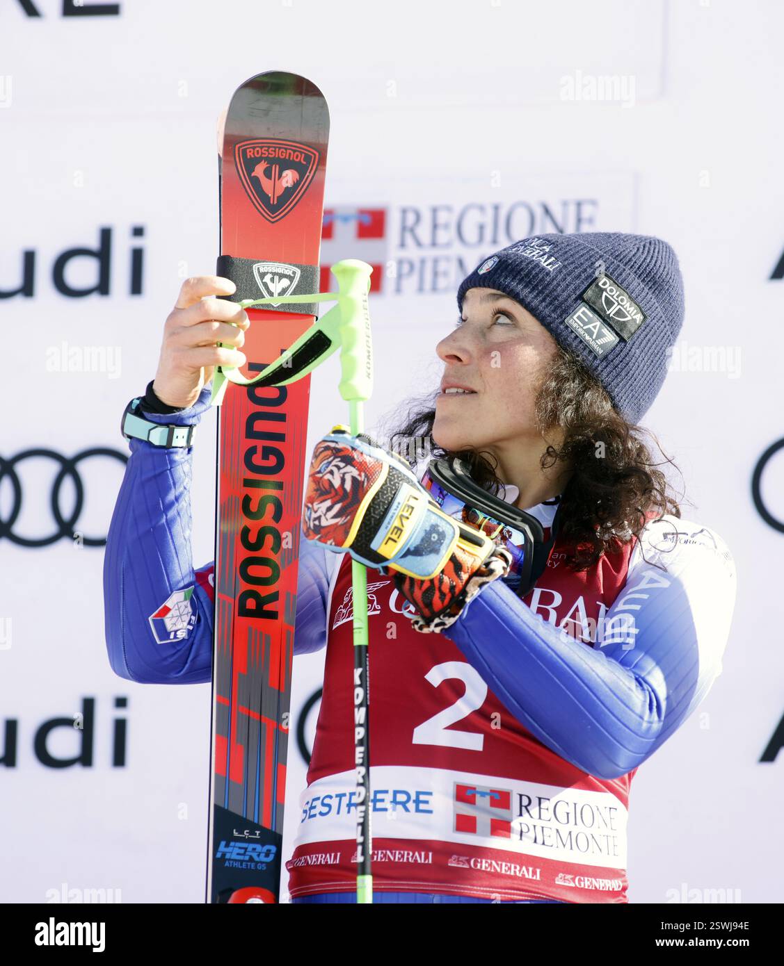Sestriere, Italy. 21st Feb, 2025. Federica Brignone of Italy during the ...