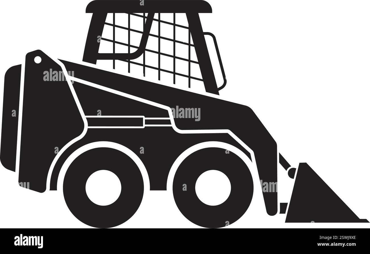 compact skid steer loader earthmover digger construction vehicle ...
