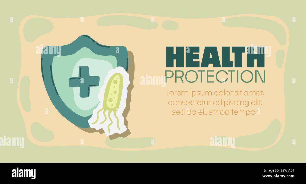 Guard shield attacked by virus, germs and bacteria. Immune system and ...