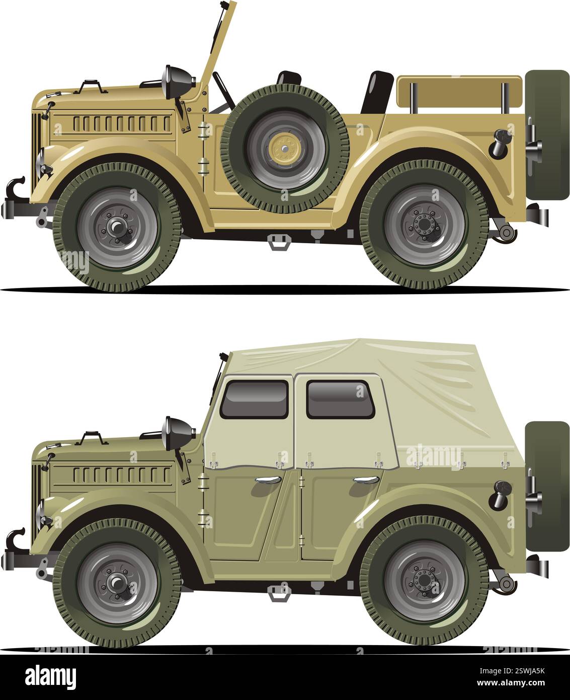 Cartoon 4x4 offroad cars set isolated on white background. Available ...