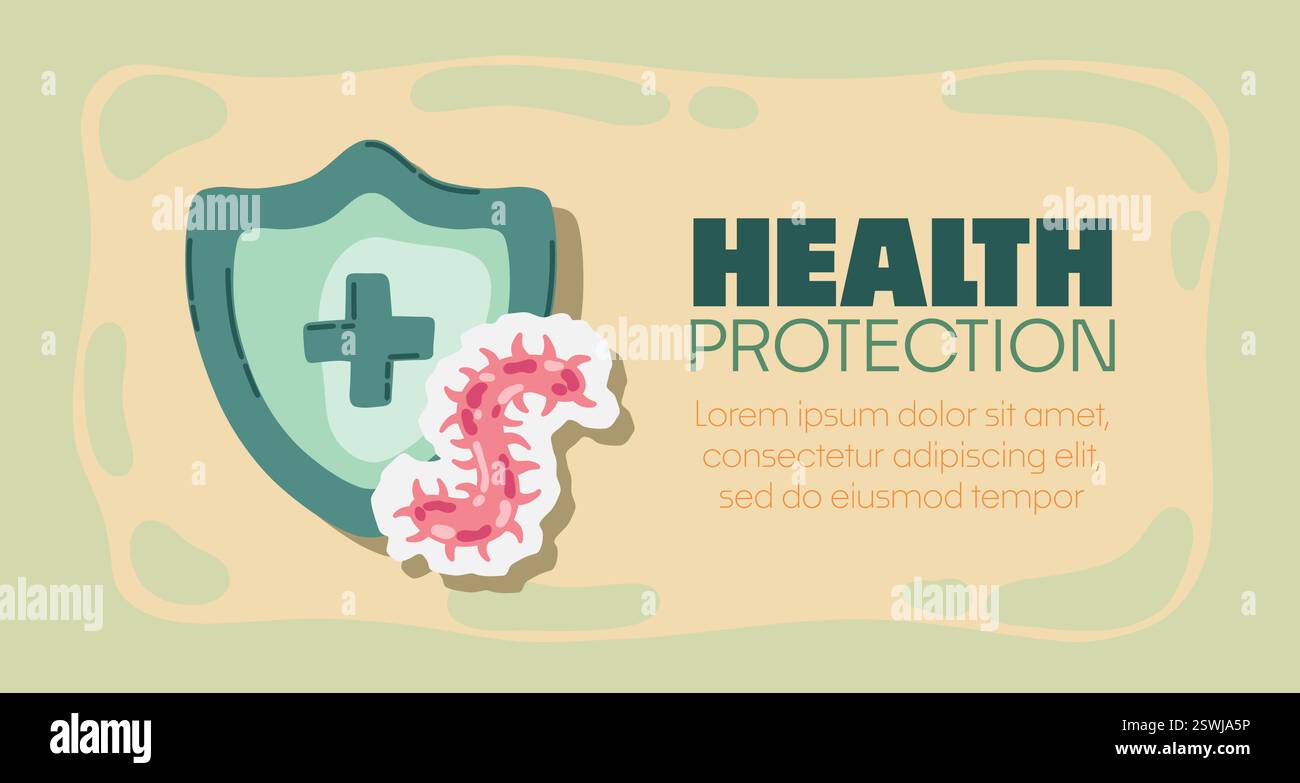 Guard shield attacked by virus, germs and bacteria. Immune system and ...