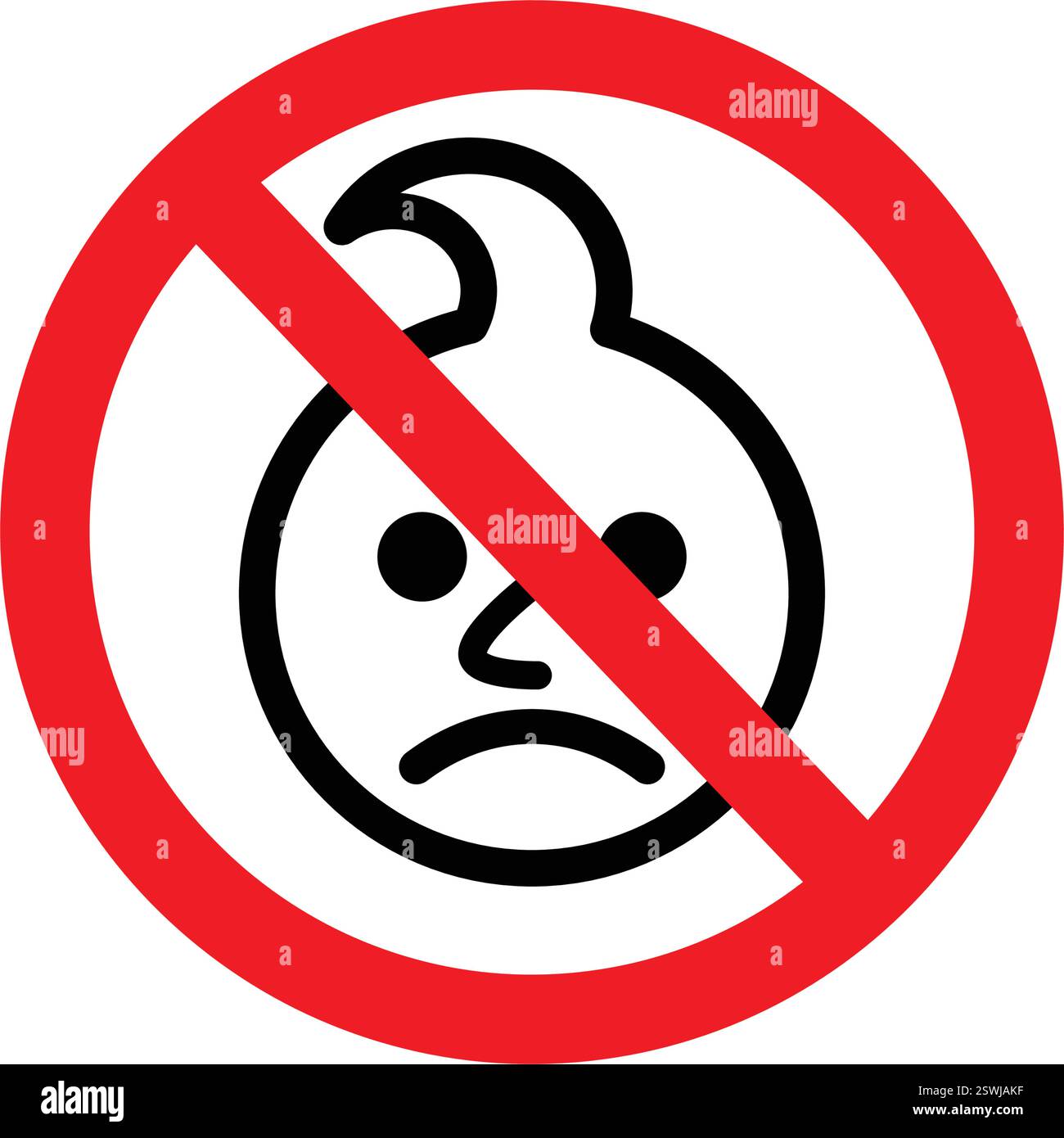 classic not for keep away from children babies symbol not allowed ...