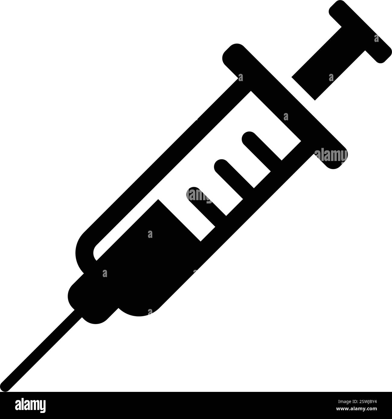 classic simple syringe needle icon symbol vector isolated on ...