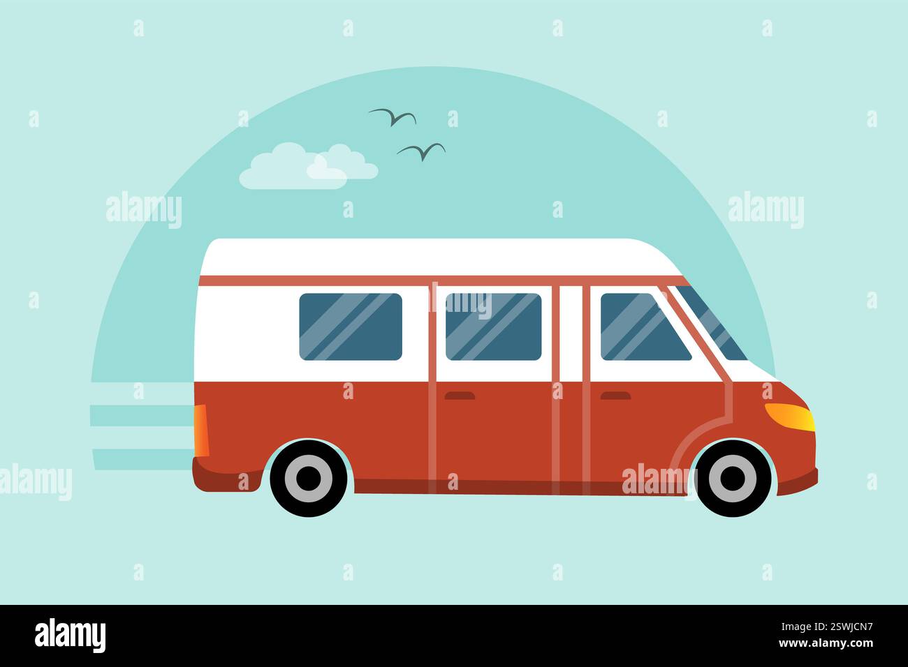 Camper van, road trip, caravan lifestyle Stock Photo - Alamy