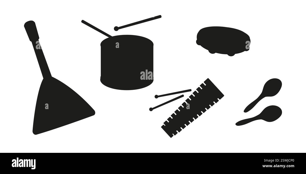 Musical instruments and tools used for creative play and rhythm ...