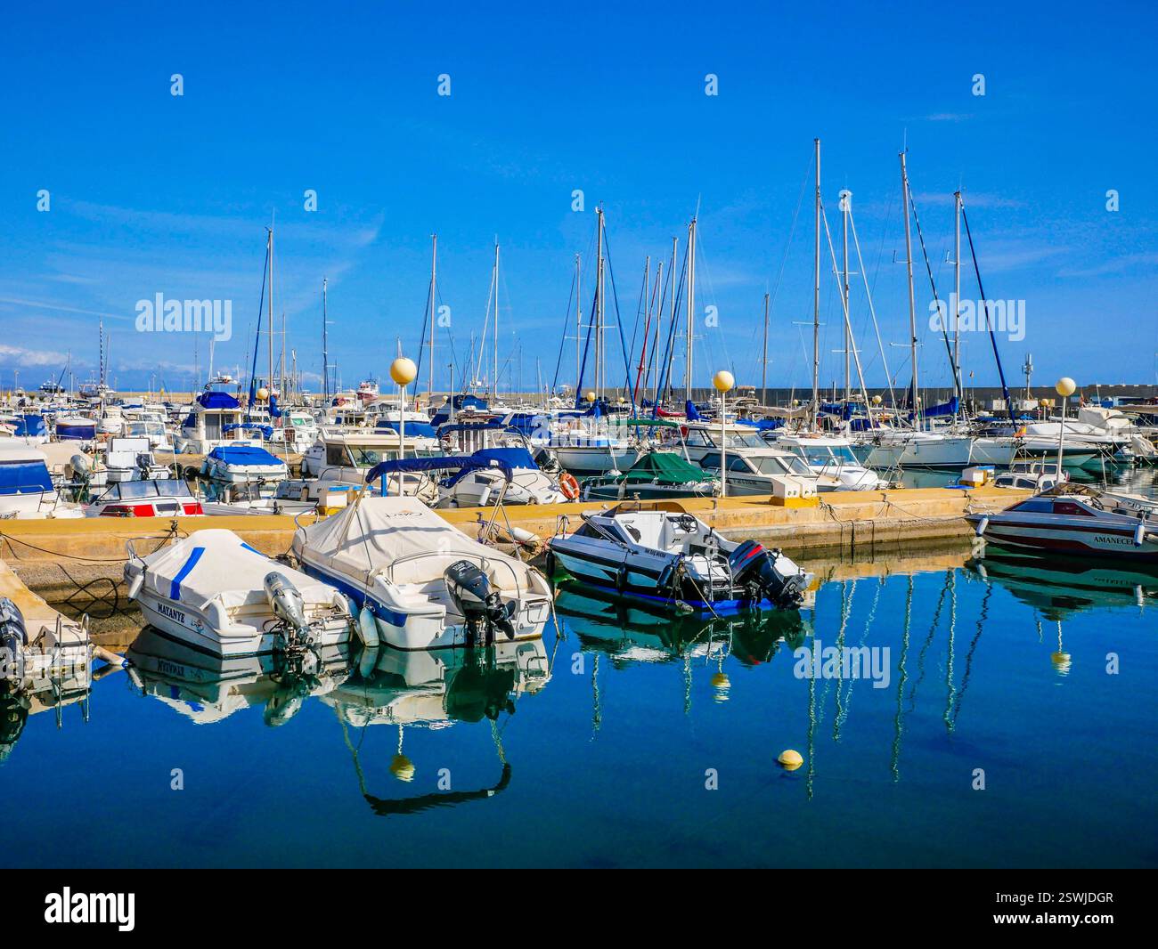 Garrucha Andalusien Spanien Hafen Mittelmeer Schiffe Motorbotte ...