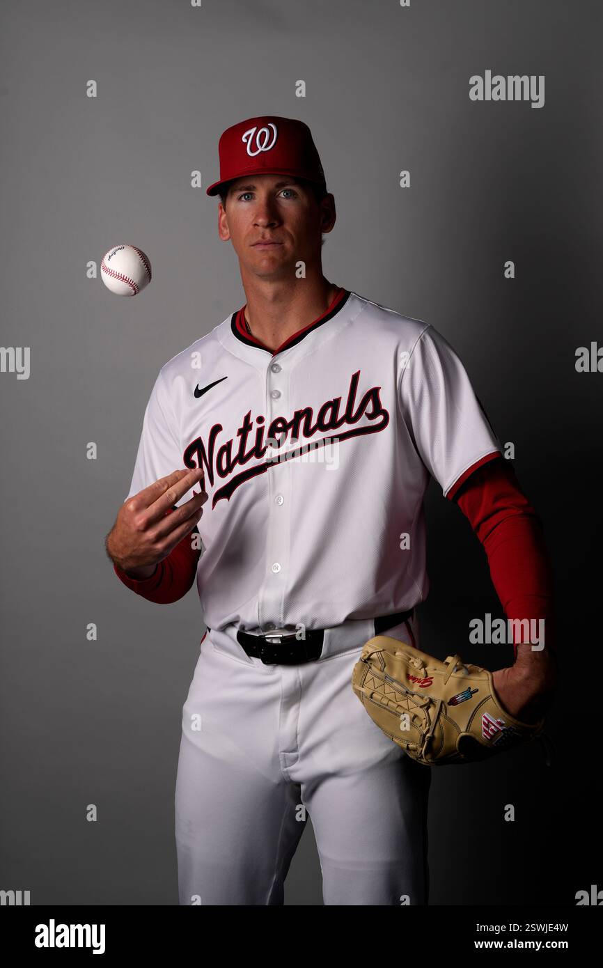 This is a 2025 photo of Evan Reifert of the Washington Nationals ...
