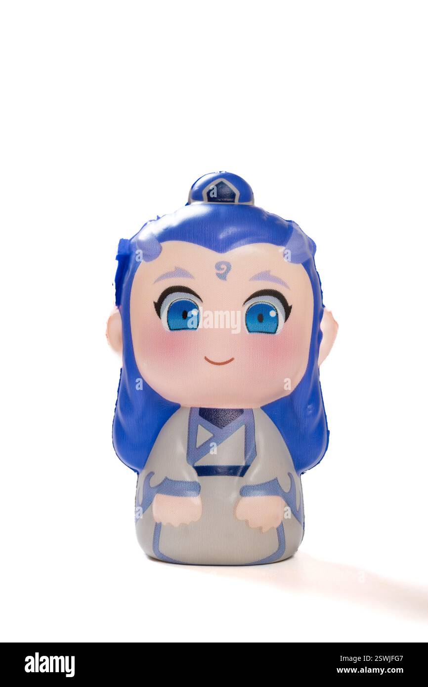 ZhongShan GuangDong China-February 18, 2025: AoBing doll on white at ...