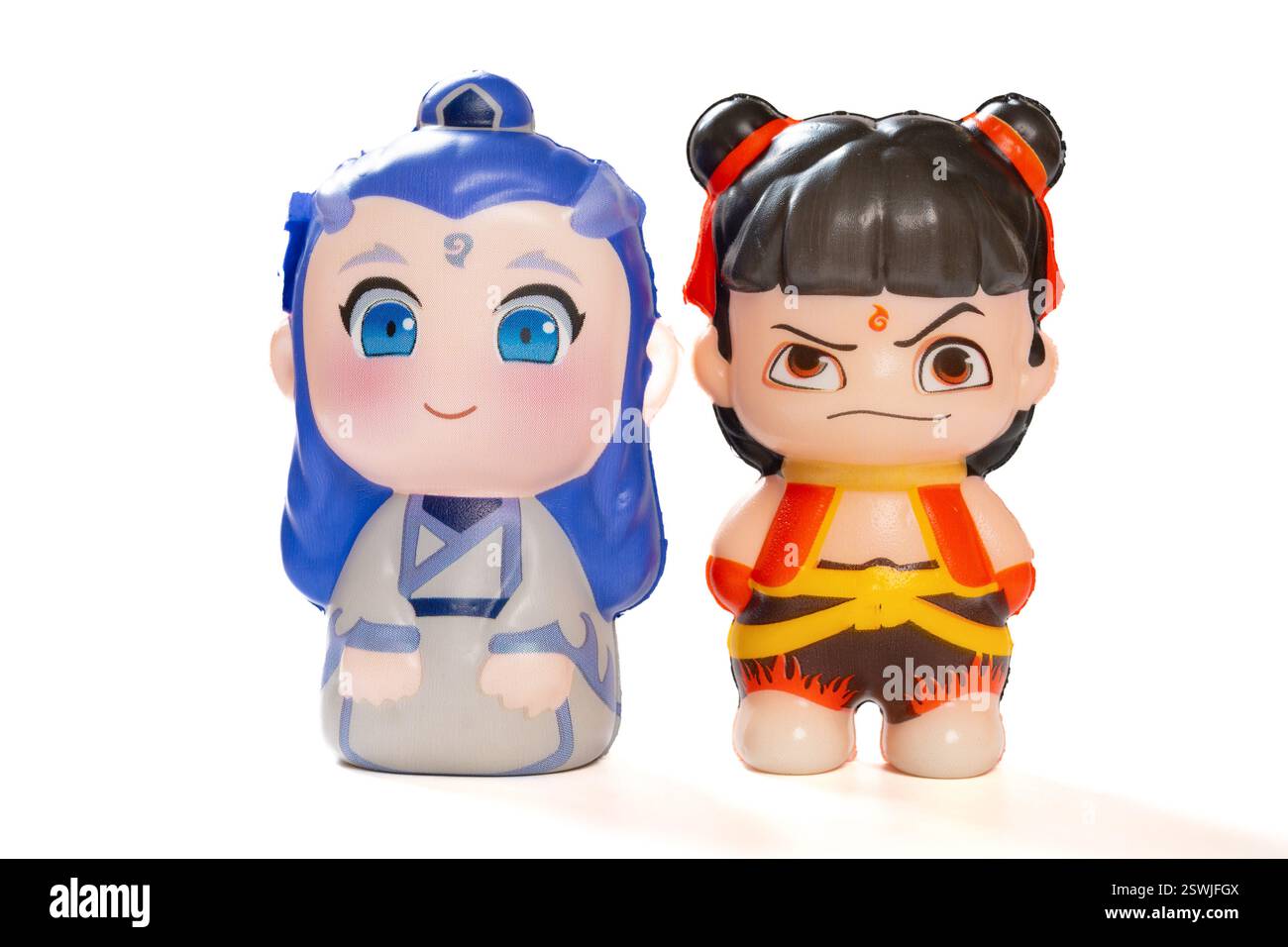ZhongShan GuangDong China-February 18, 2025: Nezha and AoBing dolls on ...