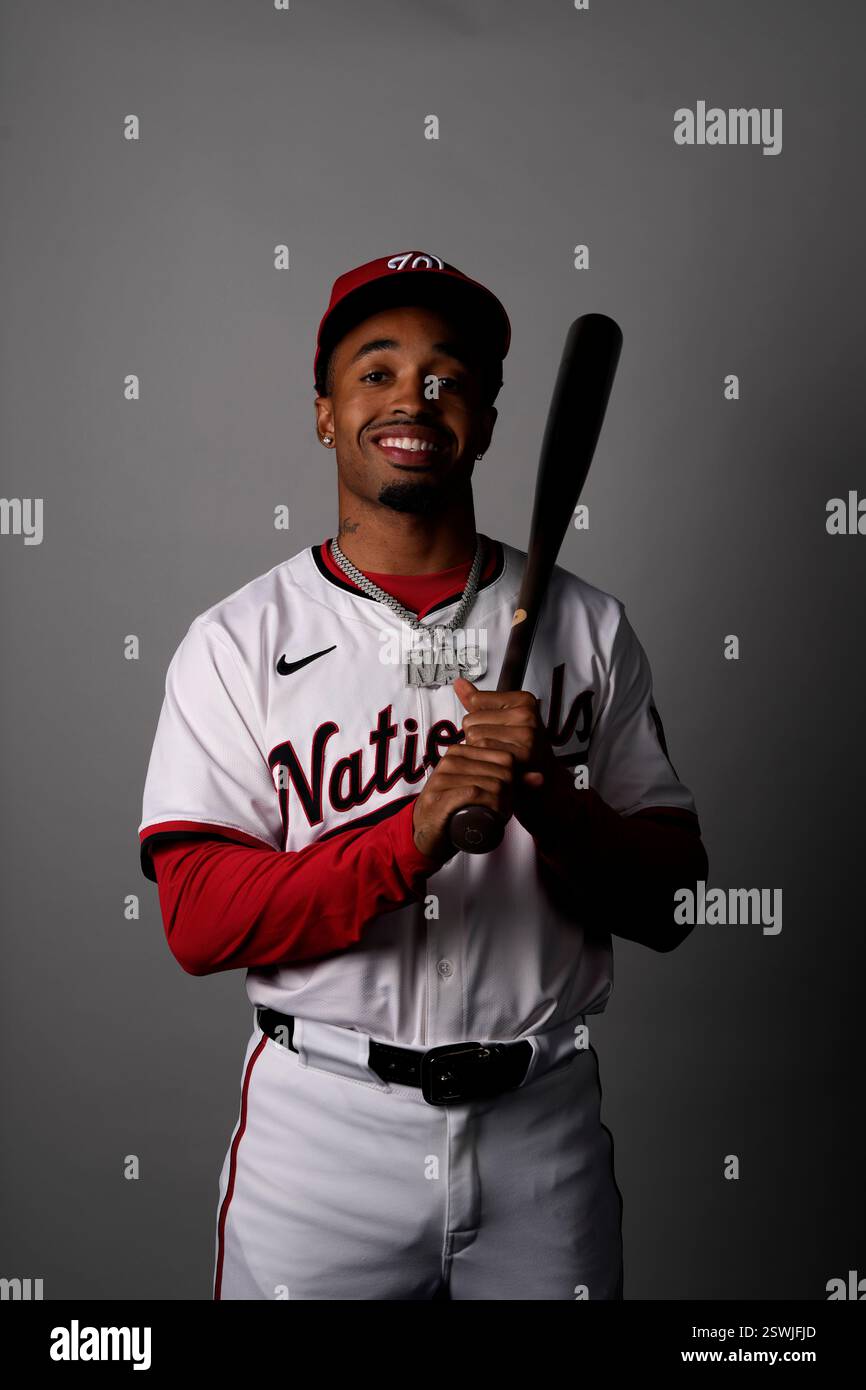 This is a 2025 photo of Nasim Nunez of the Washington Nationals ...