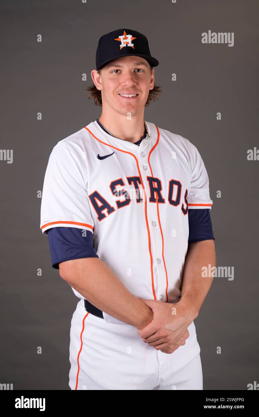 Houston Astros pitcher Blake Weiman poses during photo day at the team ...