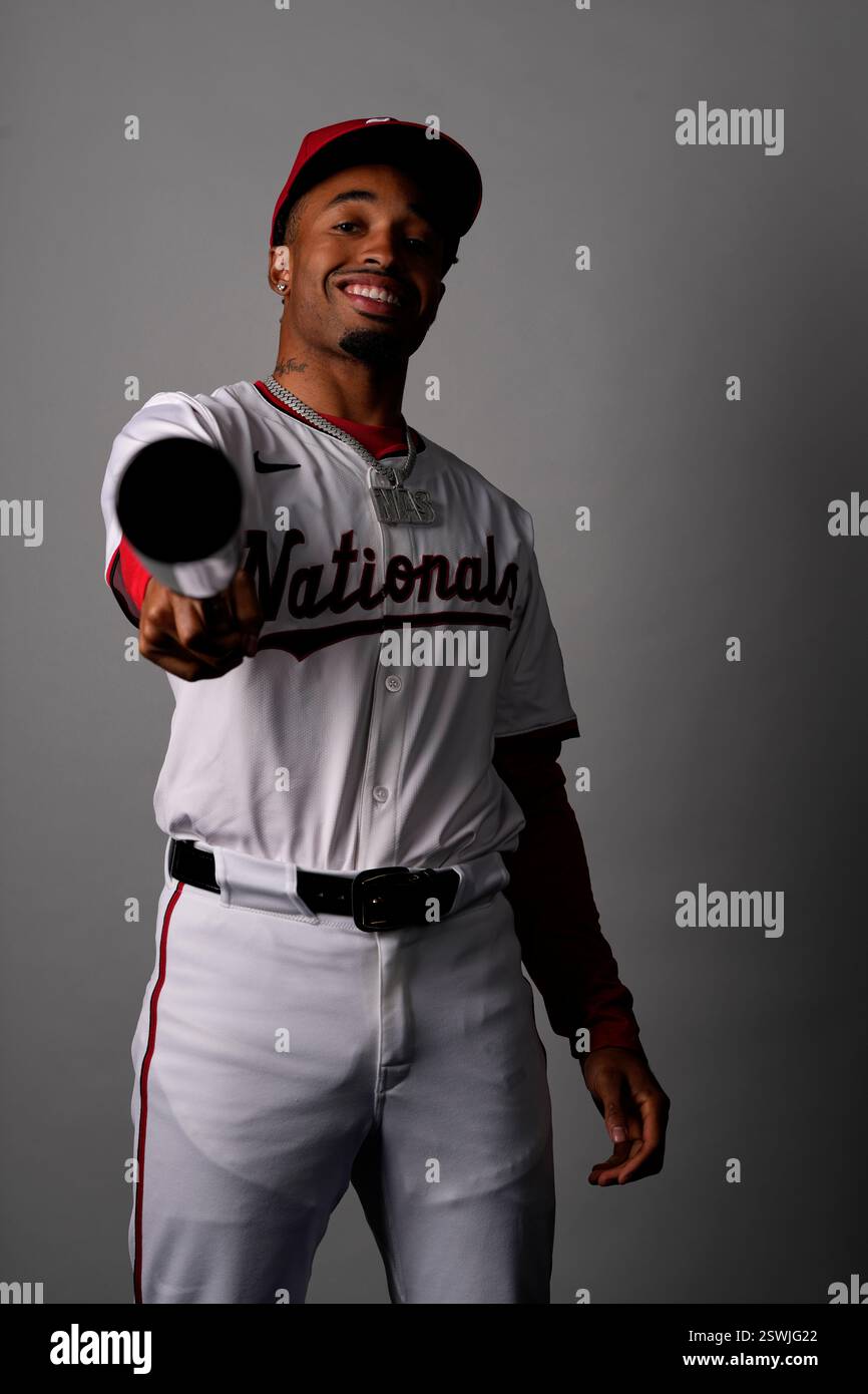 This is a 2025 photo of Nasim Nunez of the Washington Nationals ...