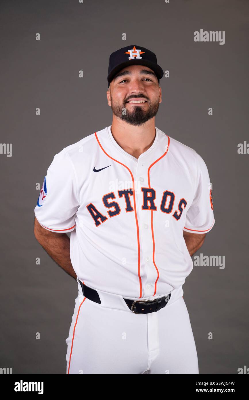 Houston Astros pitcher Nick Hernandez poses during photo day at the ...