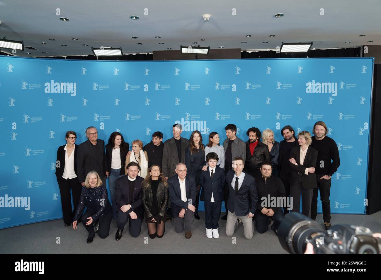 (L-R) French actor Adrien Barazzone, Luxembourgian actress Larisa Faber ...