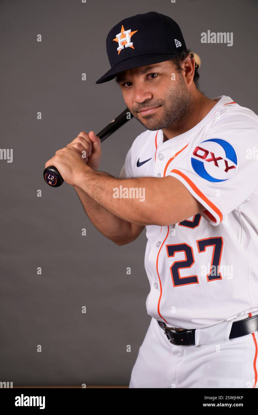 Houston Astros second baseman Jose Altuve poses during photo day at the ...