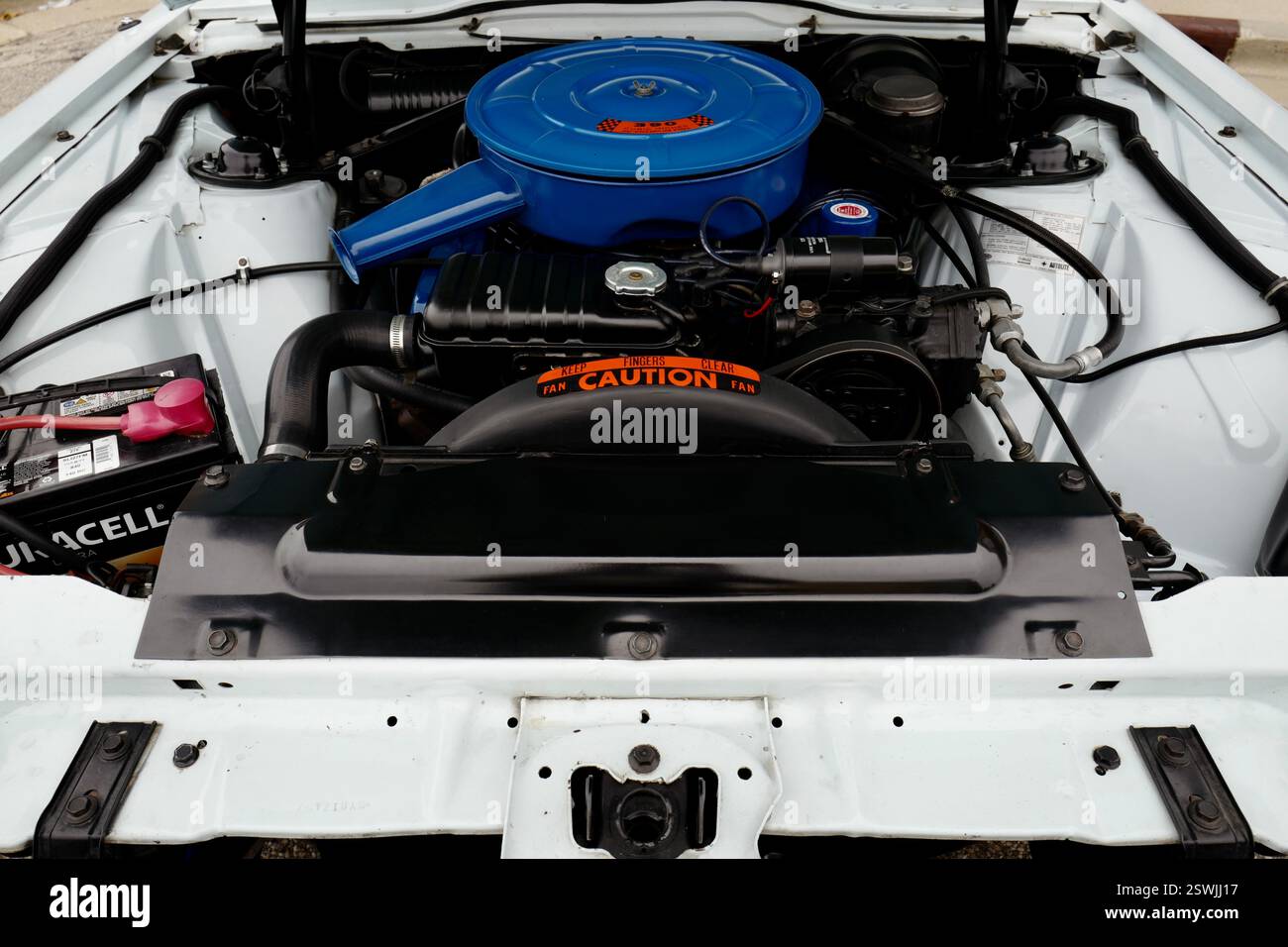 clean motor compartment at car show Stock Photo - Alamy