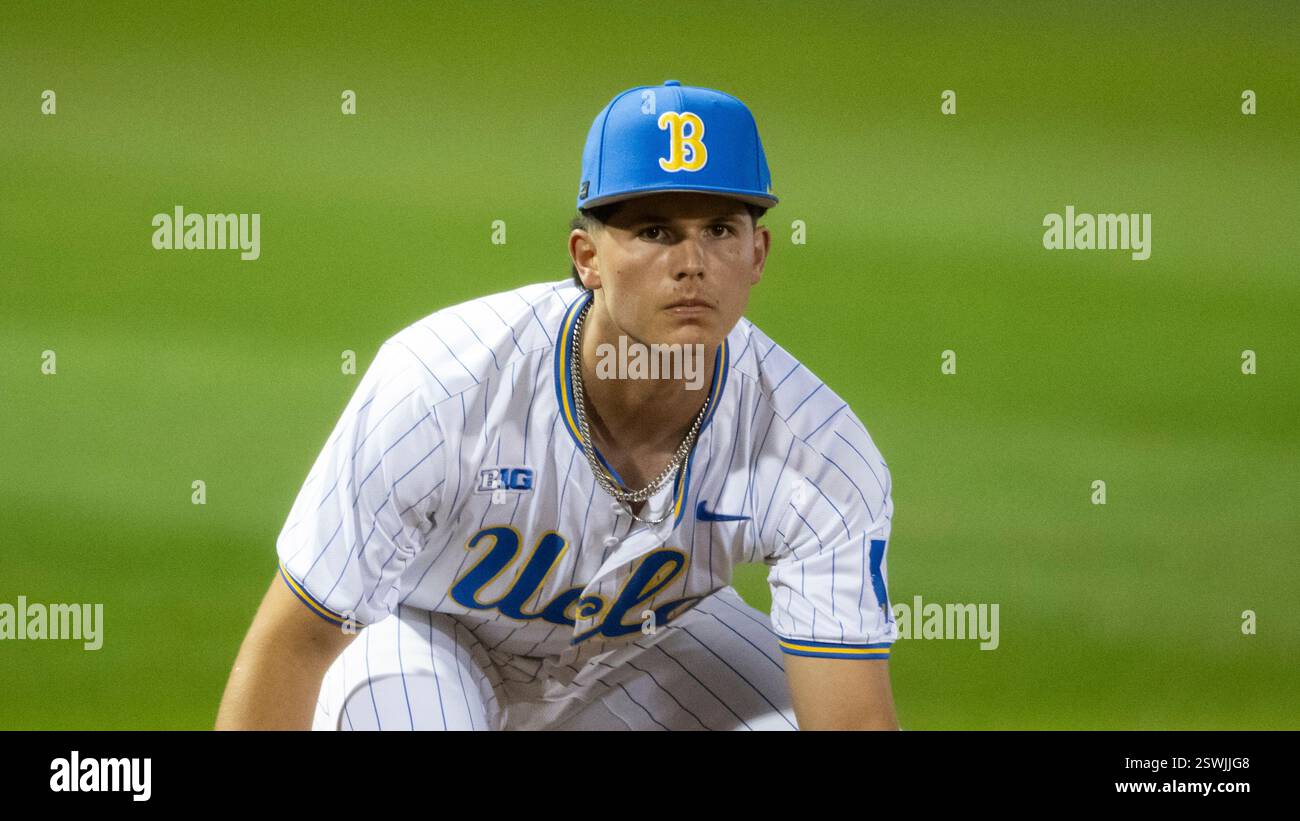 UCLA third baseman Roman Martin takes his stance during an NCAA ...