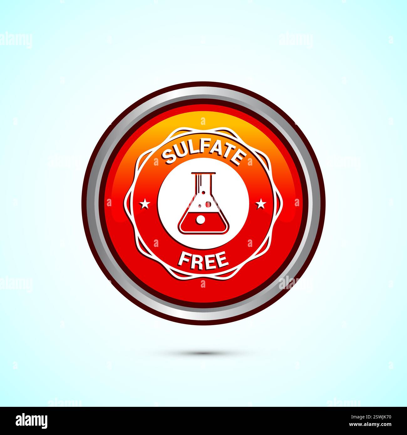 Sulfate free icon design illustration. No sulphate badge label for ...