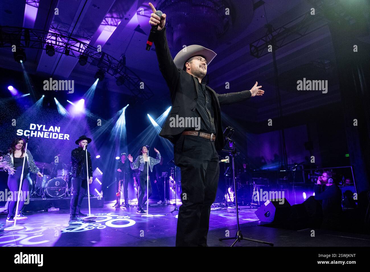 Dylan Schneider performs at the BBR Decades Party during Country Radio ...