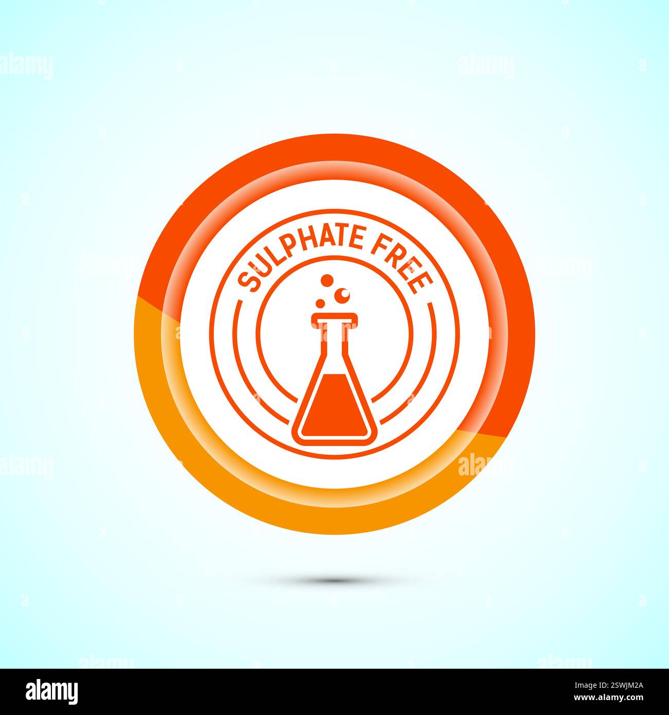 Sulfate free icon design illustration. No sulphate badge label for ...