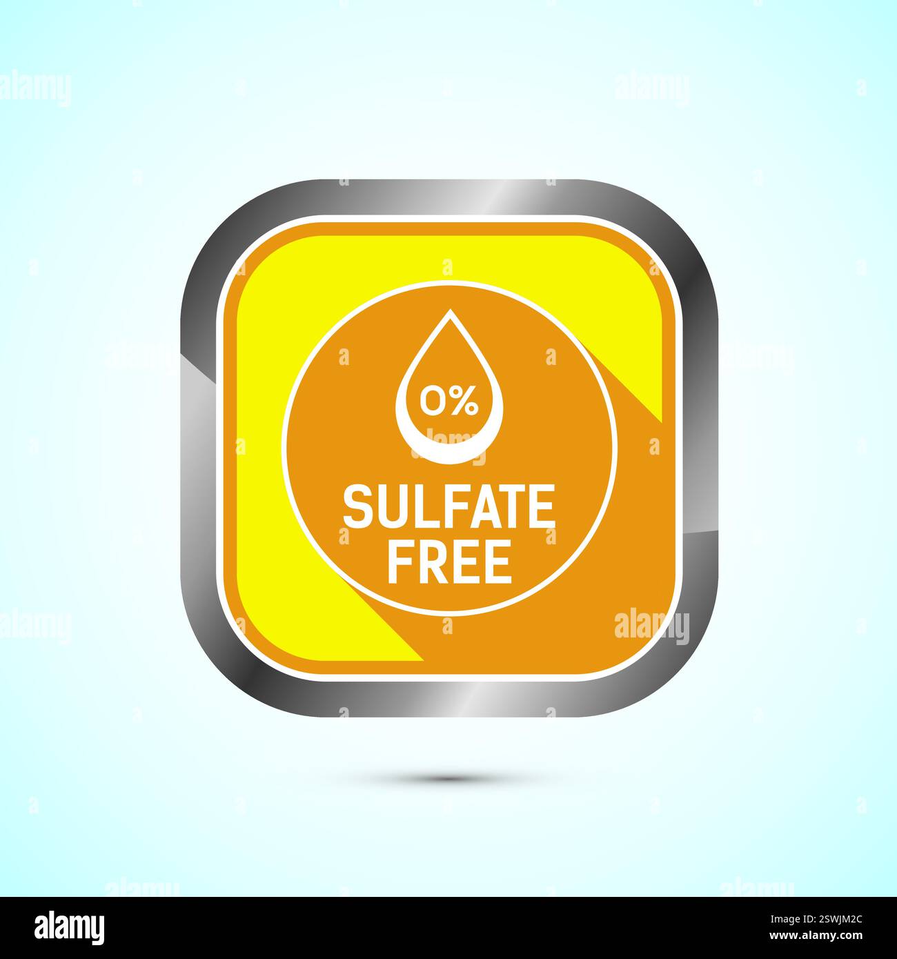 Sulfate free icon design illustration. No sulphate badge label for ...
