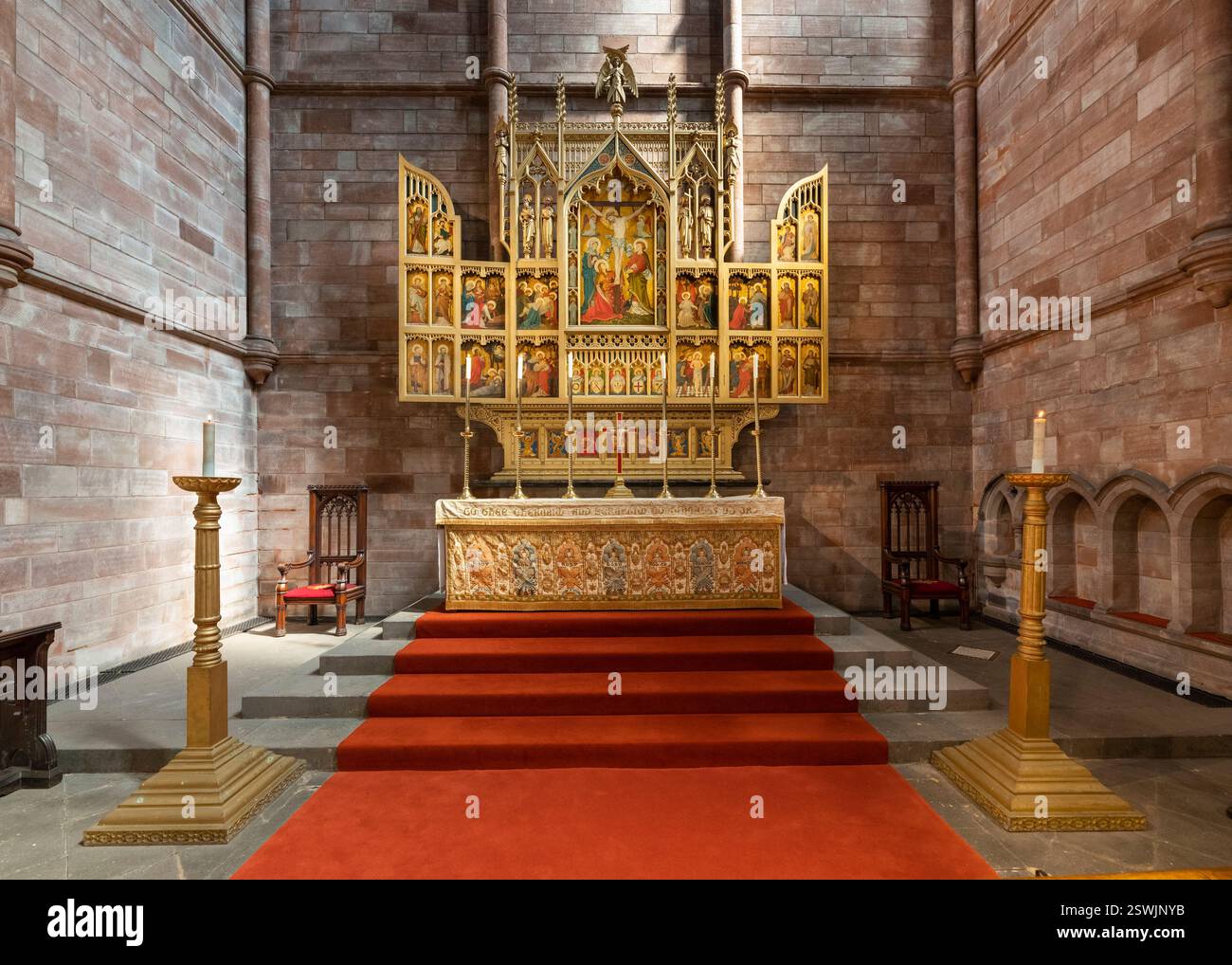 The Pearson Reredos is a triptych at the High Altar of Shrewsbury Abbey ...