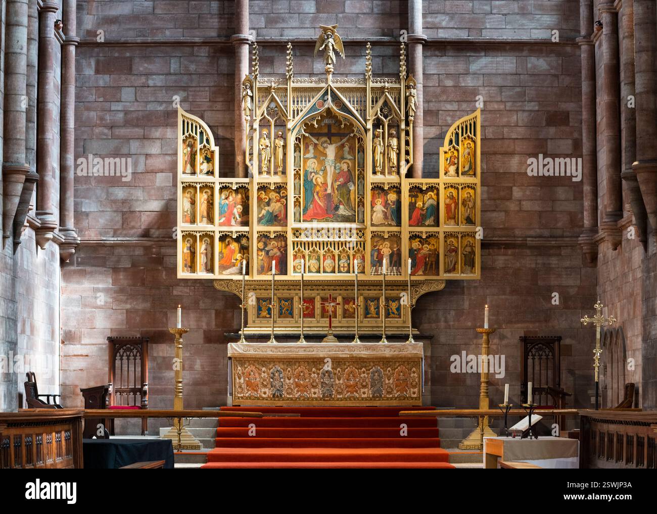 The Pearson Reredos is a triptych at the High Altar of Shrewsbury Abbey ...