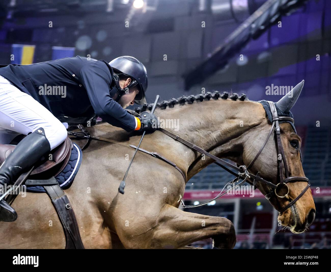 Kamil Grzelczyk of Poland on Mister Dr Heigl competes in Cavaliada CSI4 ...