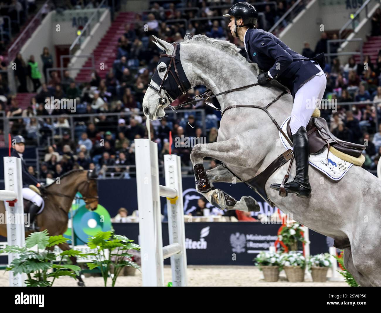 Antoni Strzałkowski of Poland on Castello competes in Cavaliada CSI4*-W ...