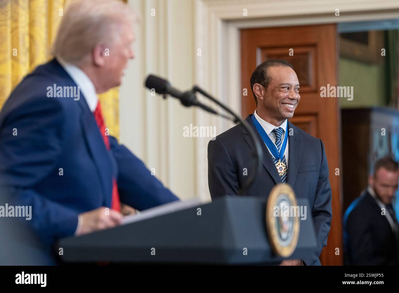 President Donald Trump hosts a reception honoring Black History Month ...