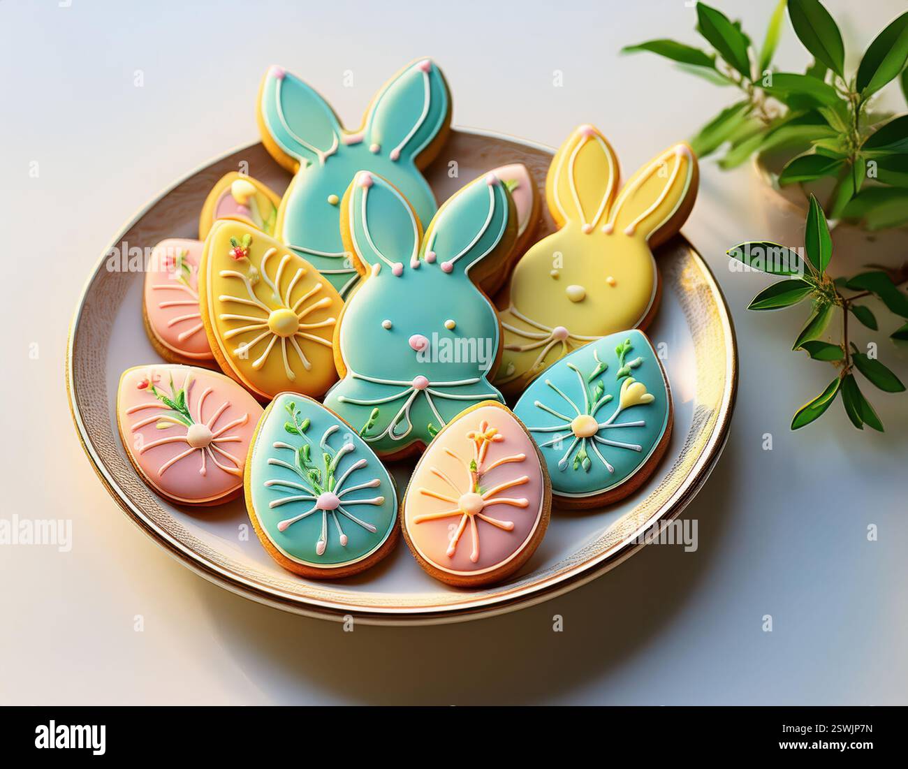 Colorful cookies shaped like bunnies and eggs bring joy to Easter ...