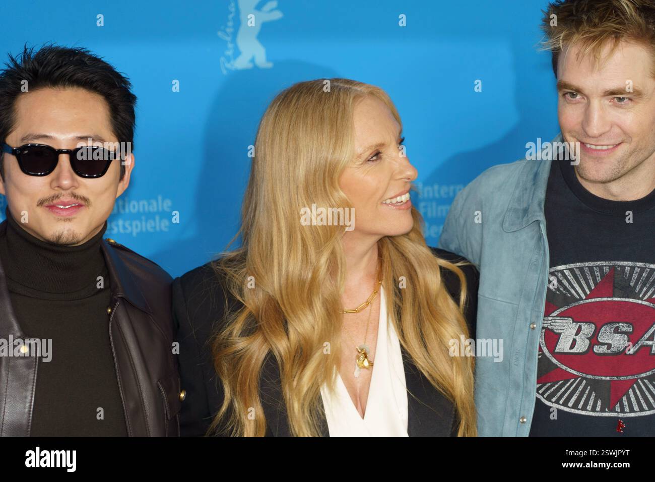 (L-R) US actor Steven Yeun, Australian actress Toni Collette, English ...
