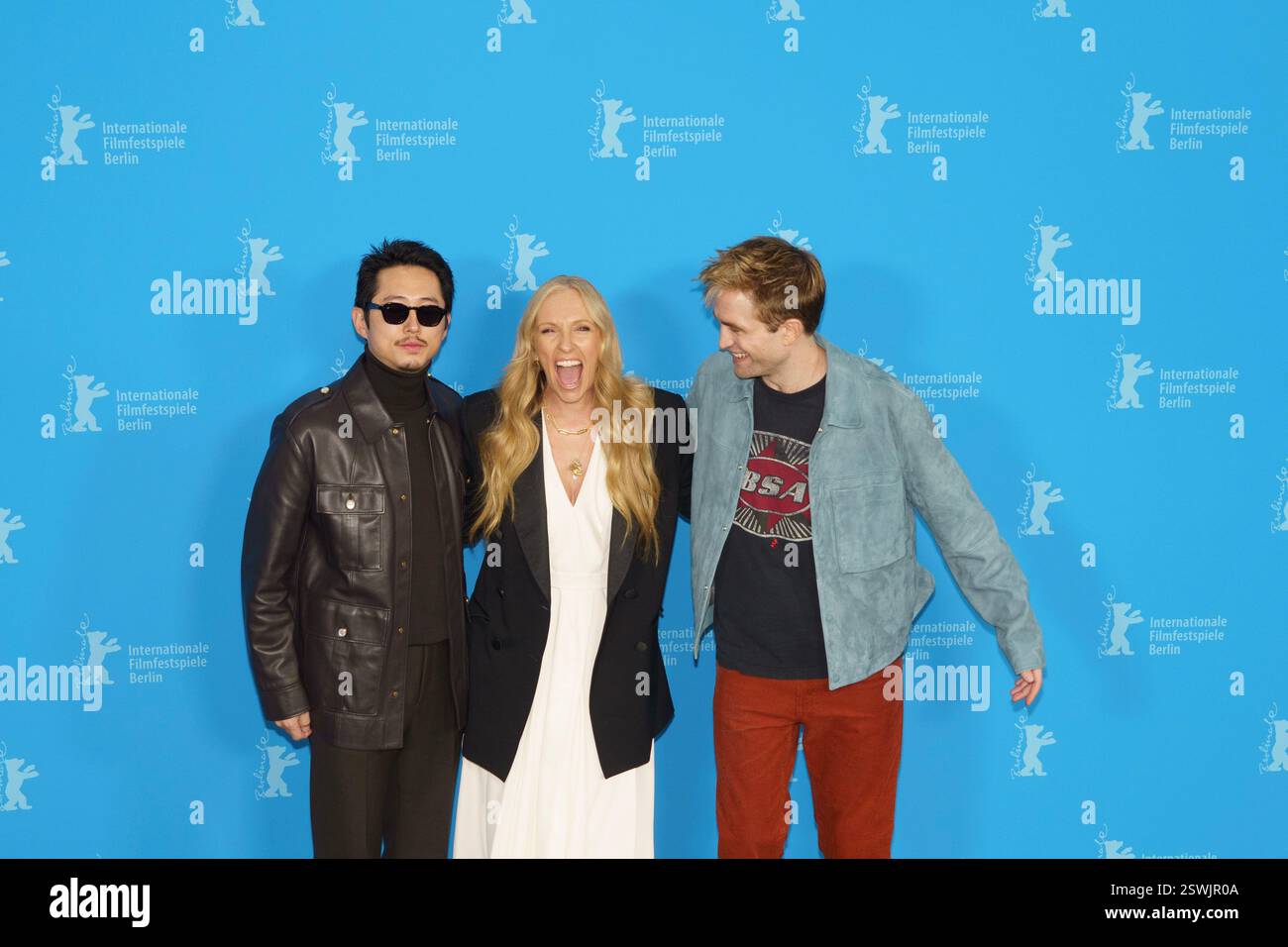 (L-R) US actor Steven Yeun, Australian actress Toni Collette, English ...
