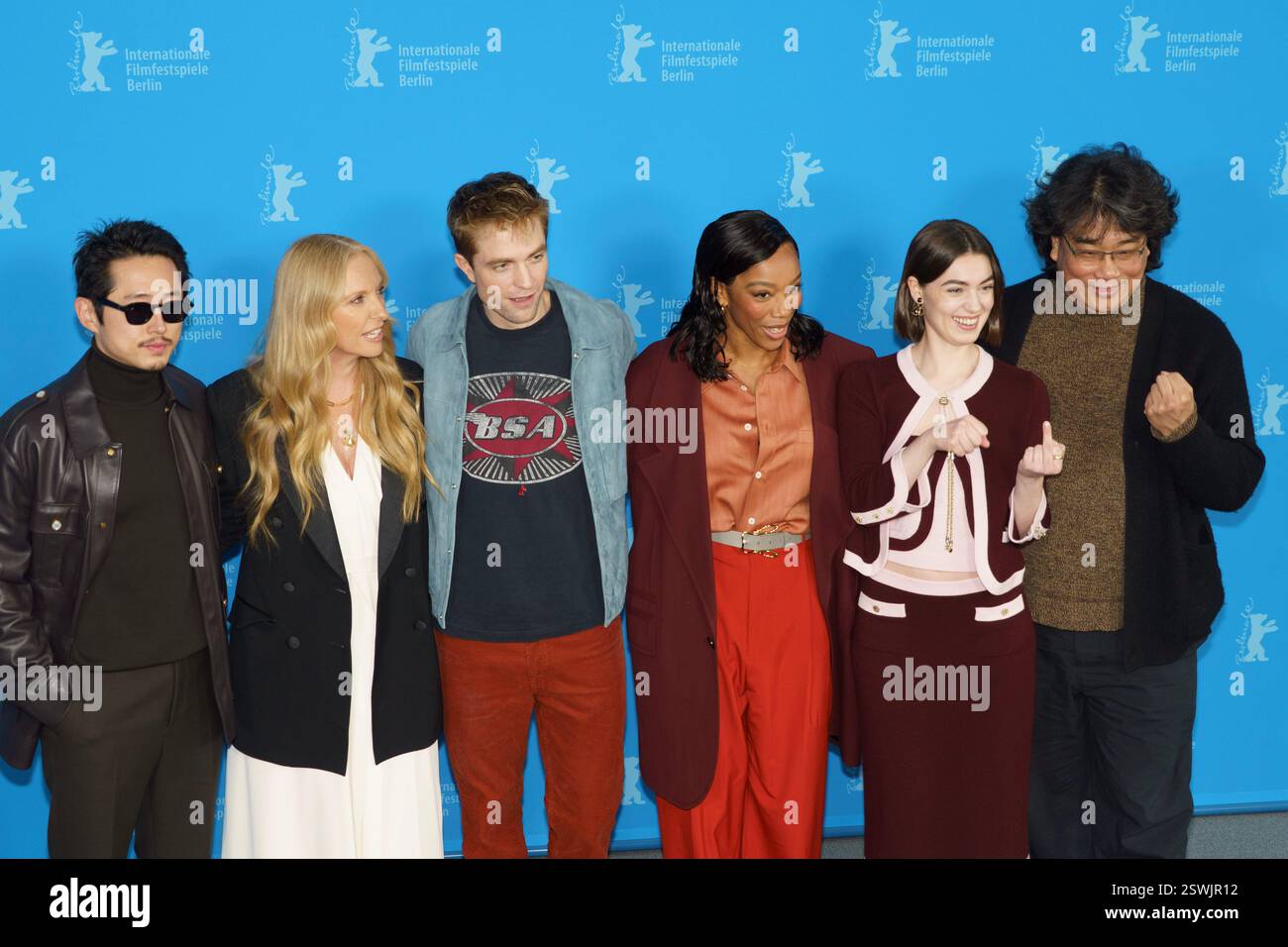(L-R) US actor Steven Yeun, Australian actress Toni Collette, English ...