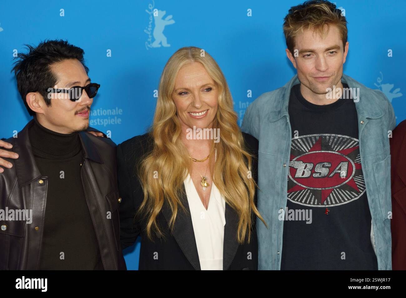 (L-R) US actor Steven Yeun, Australian actress Toni Collette, English ...
