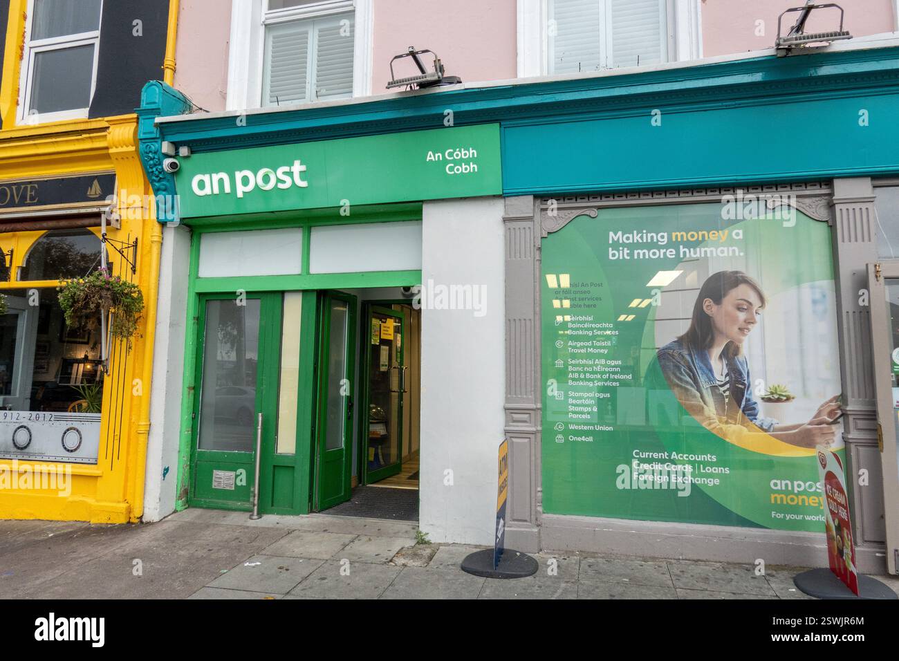 Irish Post Office Shop Front Building Exterior In Cobh Ireland, An Post ...