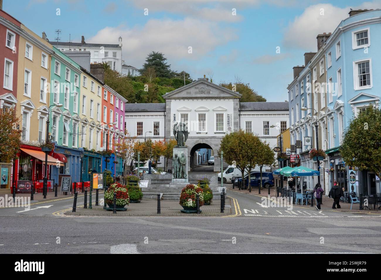 RMS Lusitania Memorial In Casement Square Cobh Ireland, Local Library ...