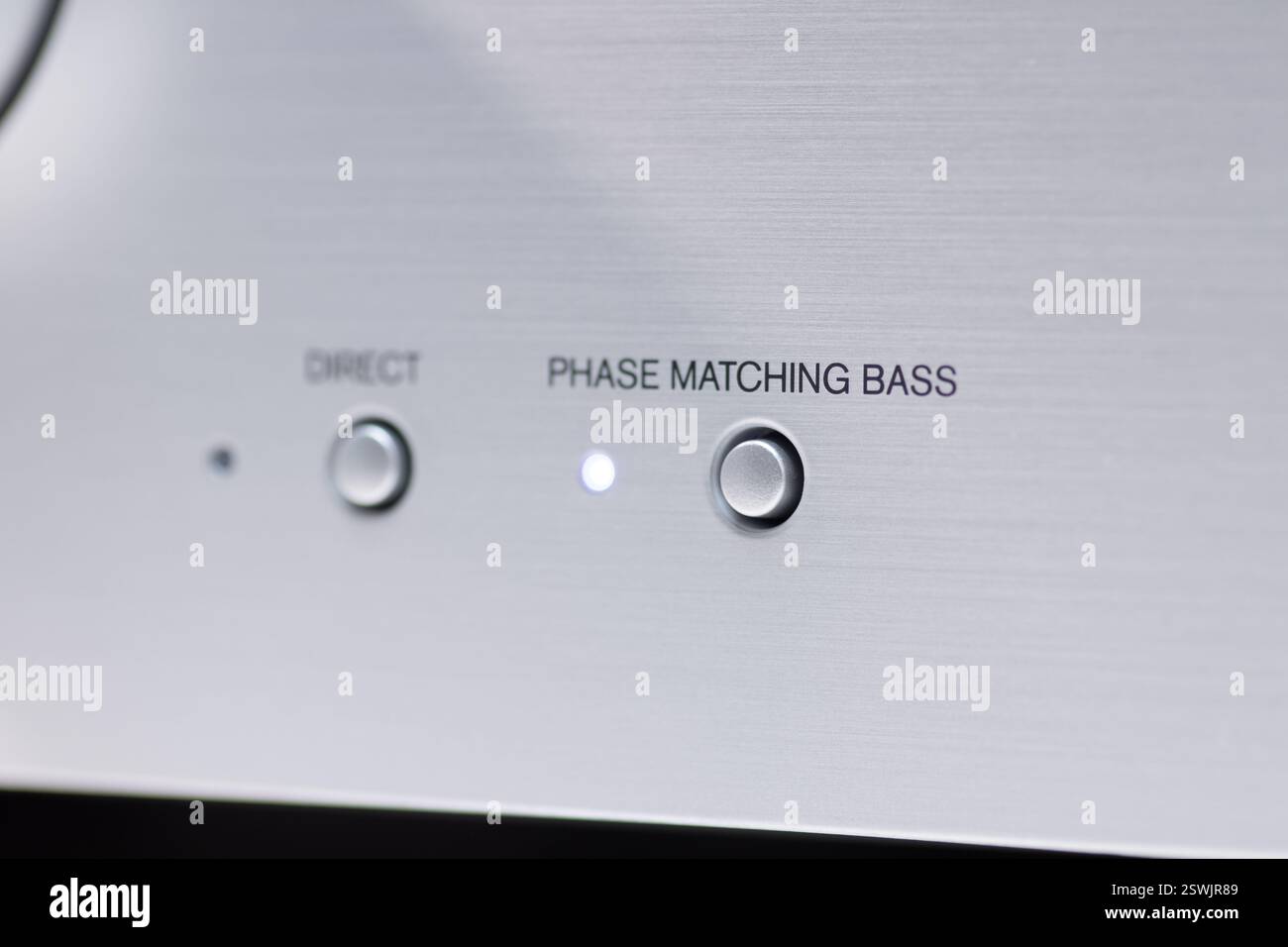 Detail shot highlighting the phase matching bass button on a high ...