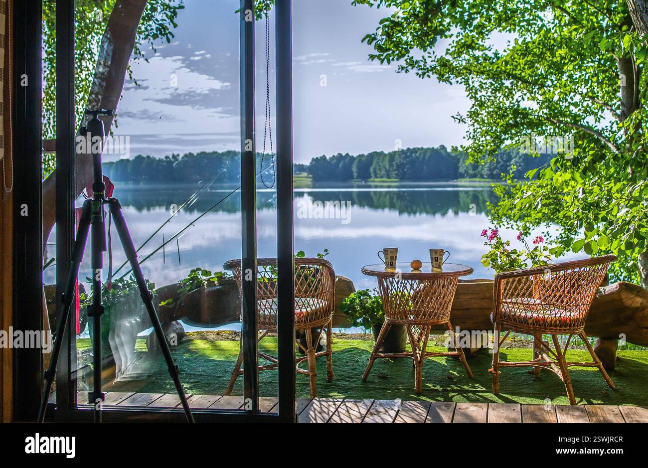 Terrace at the lake hi-res stock photography and images - Alamy