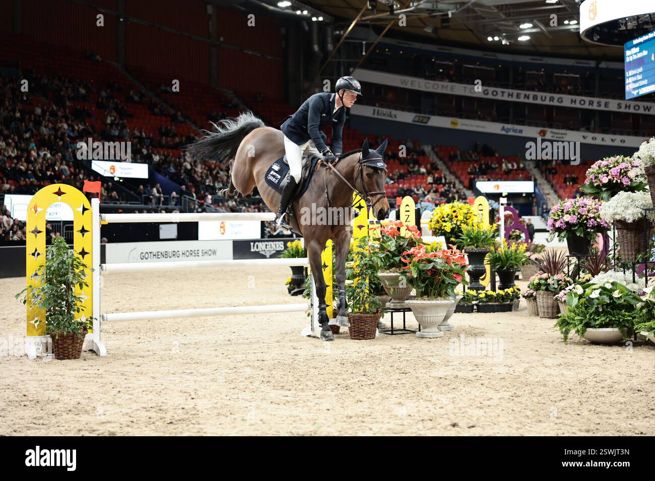 Max Kühner of Austria with Eic Up Too Jacco Blue during the Prize of AJ ...