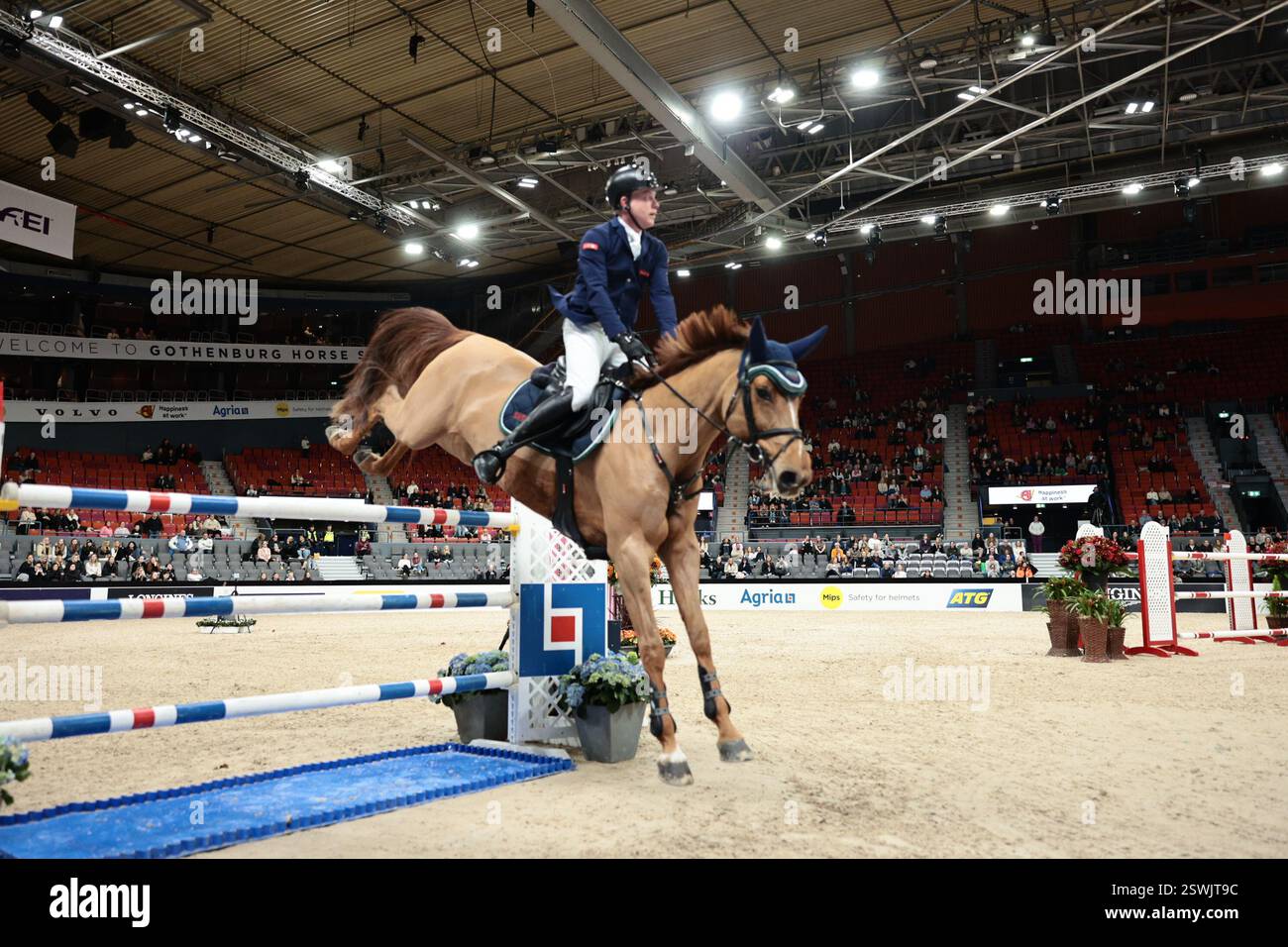 Mario Stevens of Germany with Carrie 22 during the Prize of AJ ...