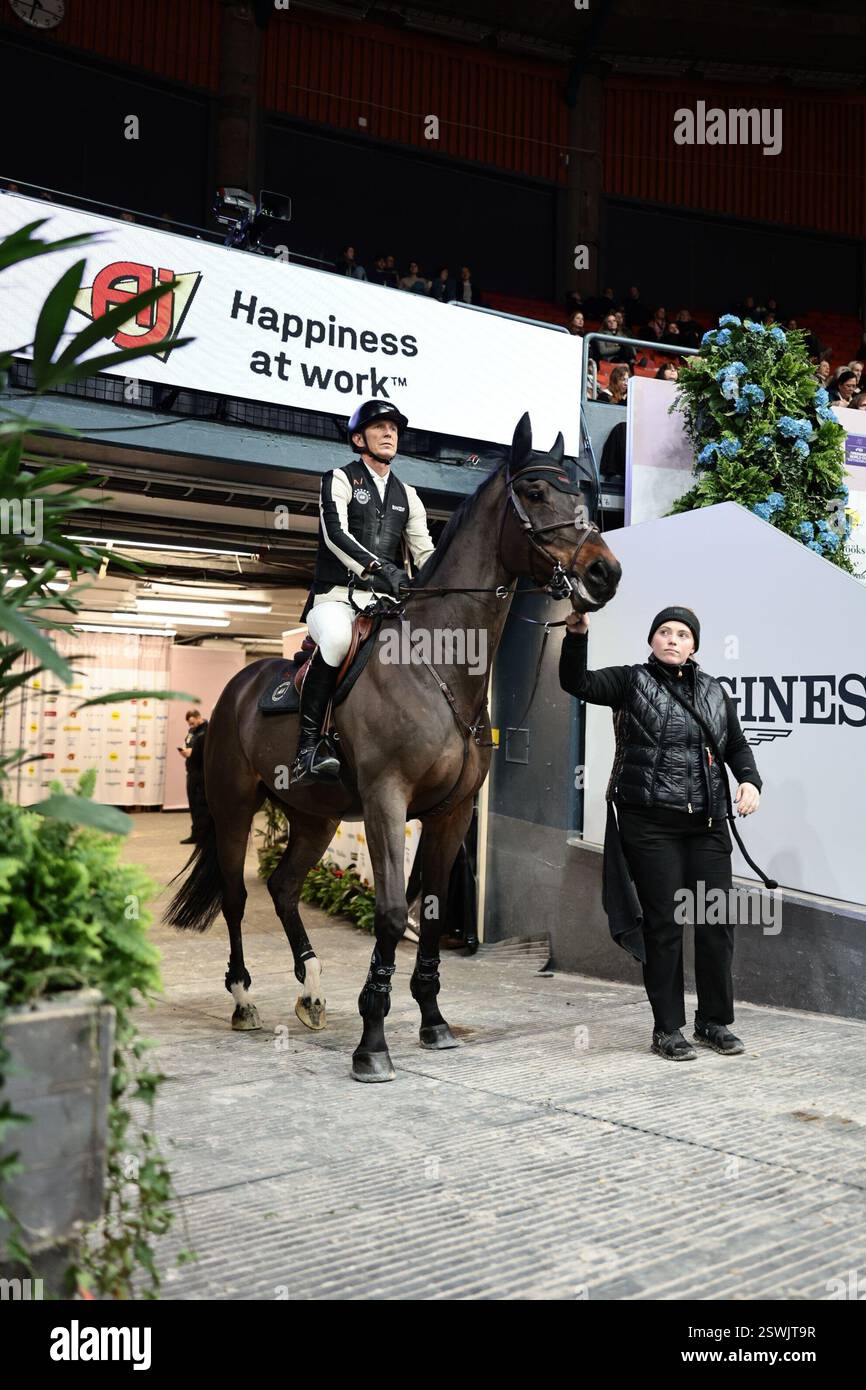 Peder Fredricson of Sweden with Alcapone des Carmille during the Prize ...