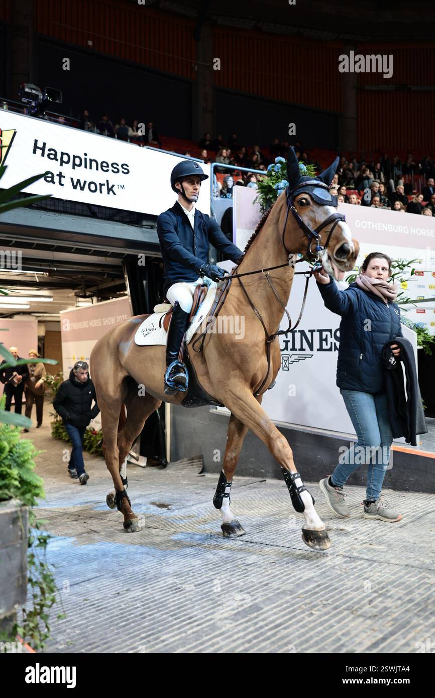 Lars Kersten of Netherlands with Dancing Queen during the Prize of AJ ...