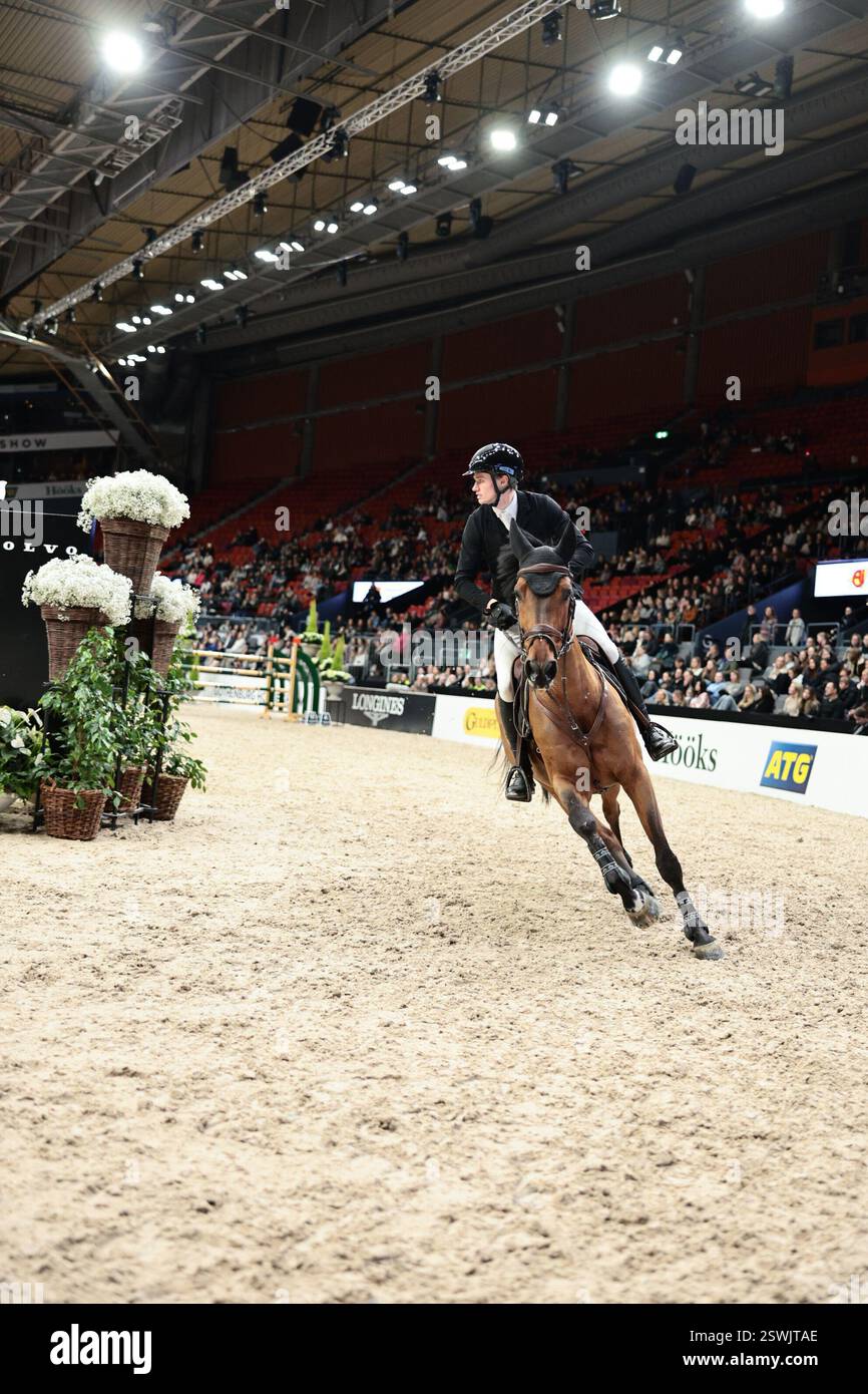 Robin Naeve of Germany with Carlito H during the Prize of AJ Produkter ...