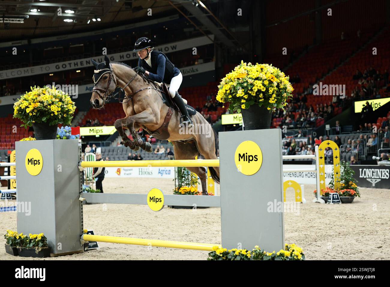 Elvira Aaby-Ericsson of Sweden with Pickachu ter Elzen during the Arena ...